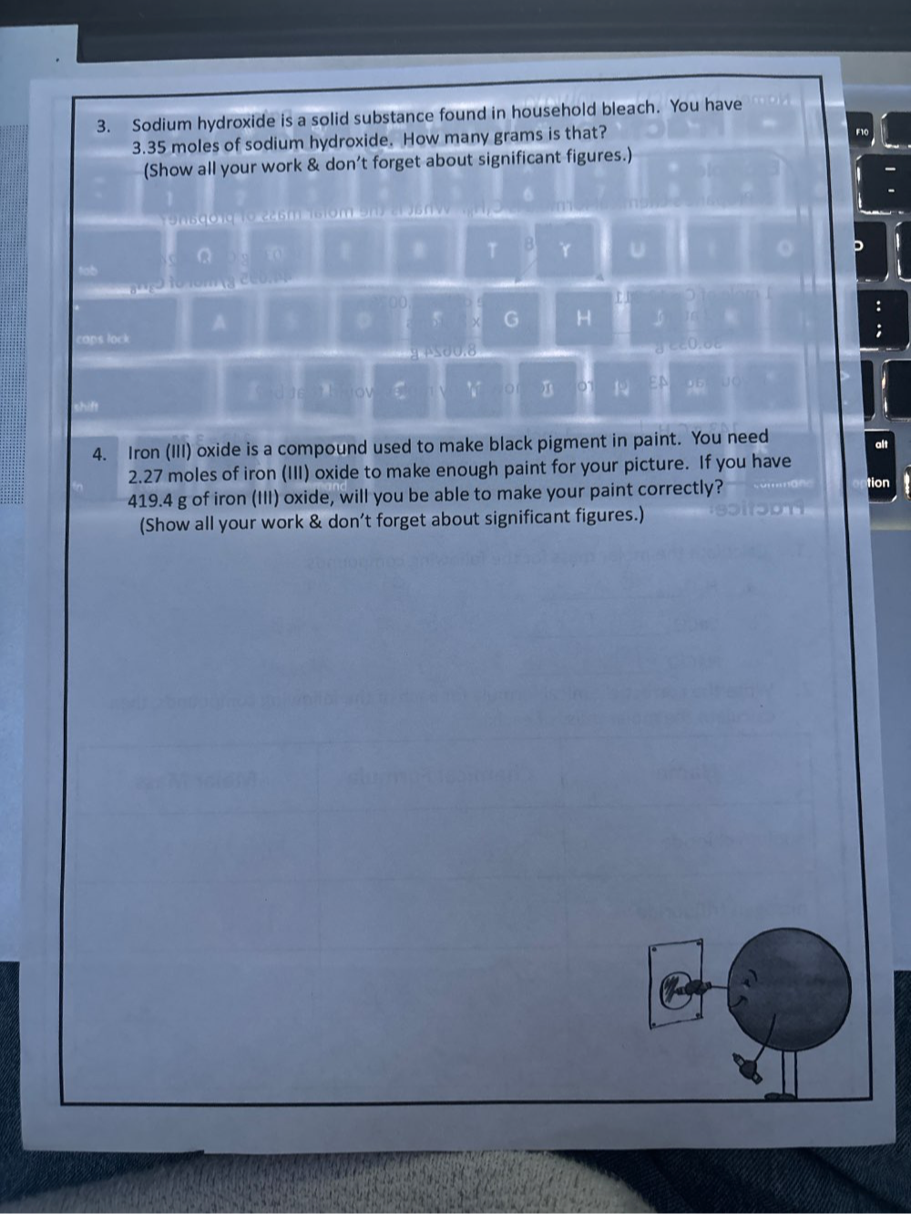 Solved: Sodium hydroxide is a solid substance found in household bleach ...