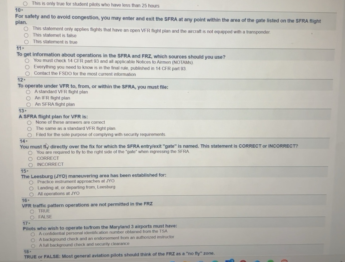 Solved: This is only true for student pilots who have less than 25 ...