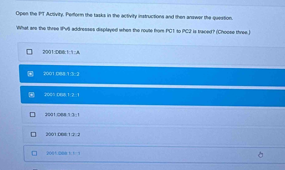 Solved: Open the PT Activity. Perform the tasks in the activity instructions and then answer the ...
