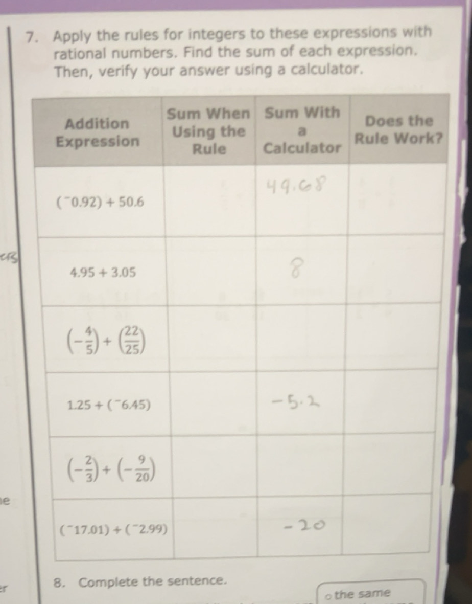 Solved: Apply the rules for integers to these expressions with rational ...