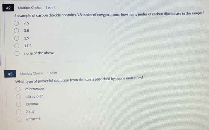 Solved: If a sample of carbon dioxide contains 3.8 moles of oxygen ...
