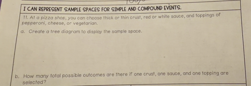 Gelöst:CAN REPRESENT SAMPLE SPACES FOR SIMPLE AND COMPOUND EVENTS. 11 ...