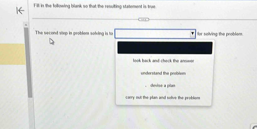 Solved: Fill in the following blank so that the resulting statement is ...