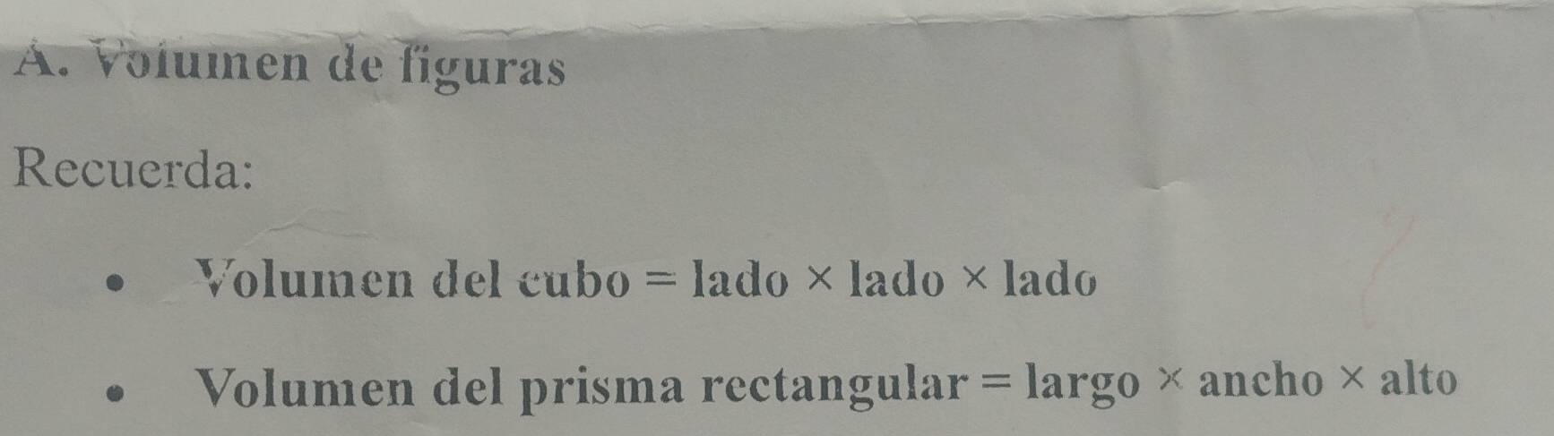 Resuelto:Volumen de fíguras Recuerda: Volumen del cubo=lado* lado* lado ...