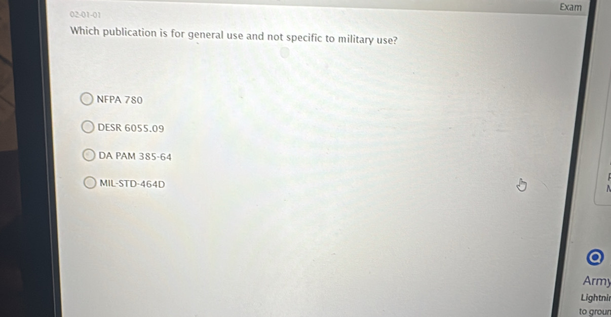 Solved: Exam 02-01-01 Which publication is for general use and not ...