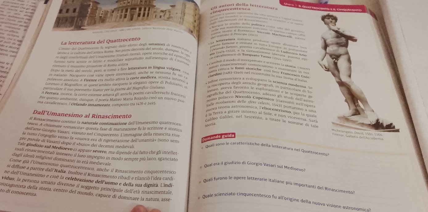 Risolto:Lneta II QUATTI Gli autori della letteratura cinquecentesca Te ...