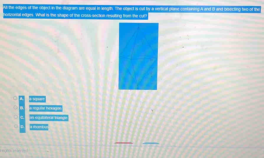 Solved: All the edges of the object in the diagram are equal in length ...