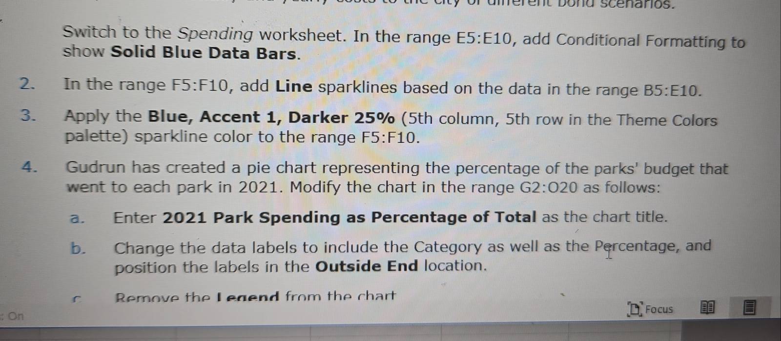 Solved: rent bond scenarios. Switch to the Spending worksheet. In the ...