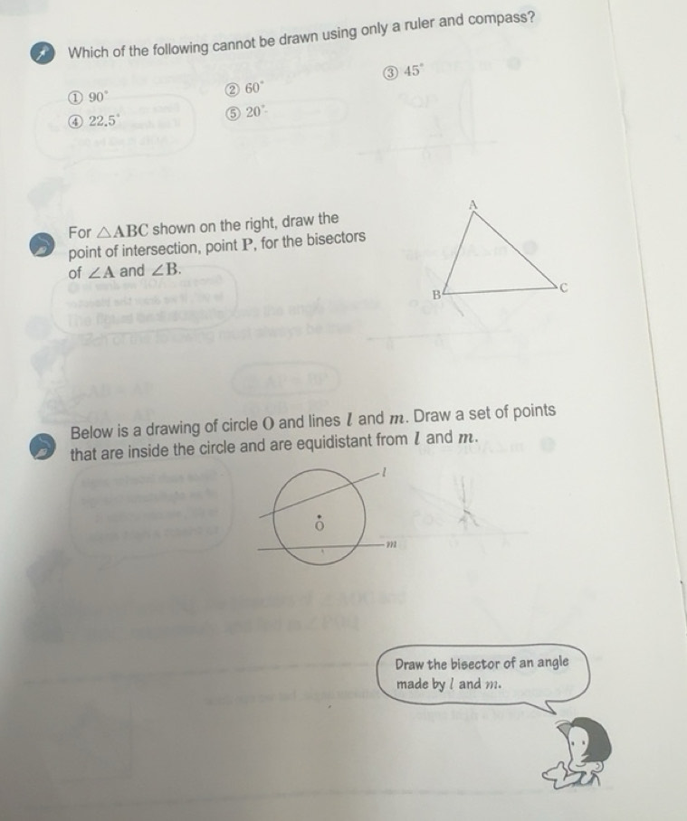 Solved: Which of the following cannot be drawn using only a ruler and ...