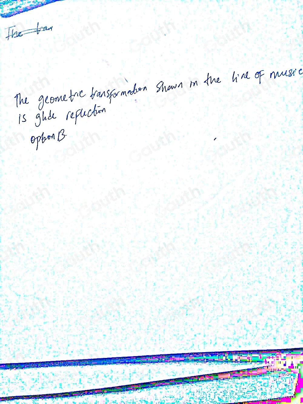 Solved: What kind of geometric transformation is shown in the line of ...