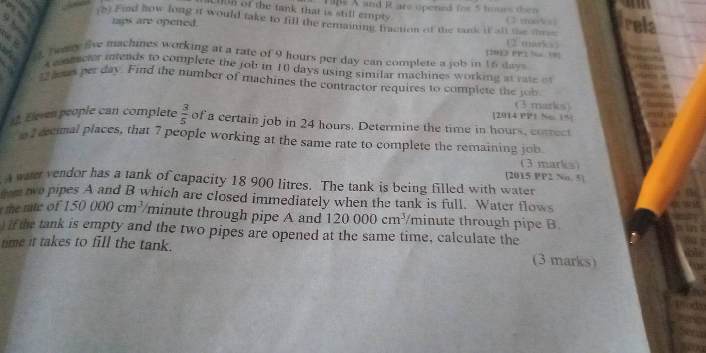 Solved: Aasel aps A and R are opened for 5 hours then law." PZ No llon ...