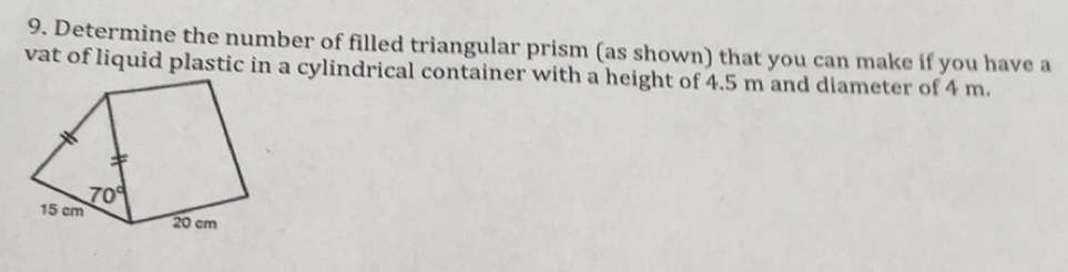 Solved: Determine the number of filled triangular prism (as shown) that ...