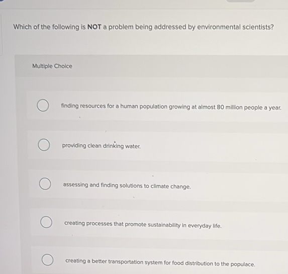 Solved: Which of the following is NOT a problem being addressed by ...