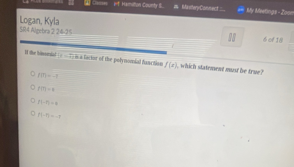 Solved: Classes Hamilton County S... : MasteryConnect :... on My ...
