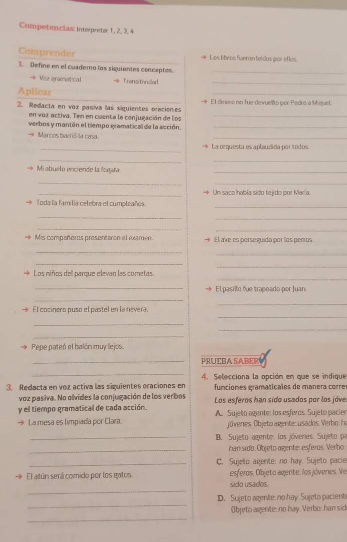 Resuelto:Competencias: Interpretar 1, 2, 3, 4 Comprender Los libros ...