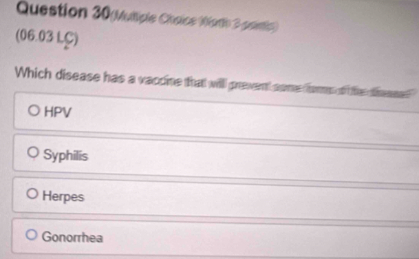 Solved: Question 30(Mulliple Chaice Mortih 2 ponie) (06.03 LC) Which ...