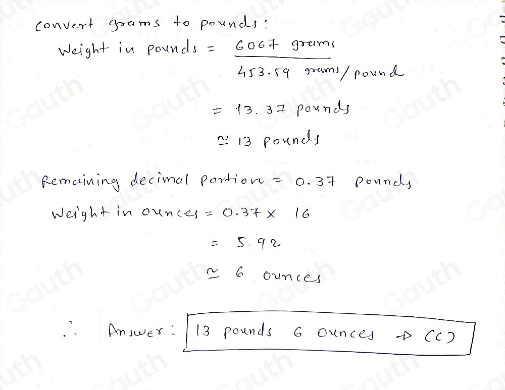 Solved: A newborn's birth weight is recorded as 6,067 grams, and there ...