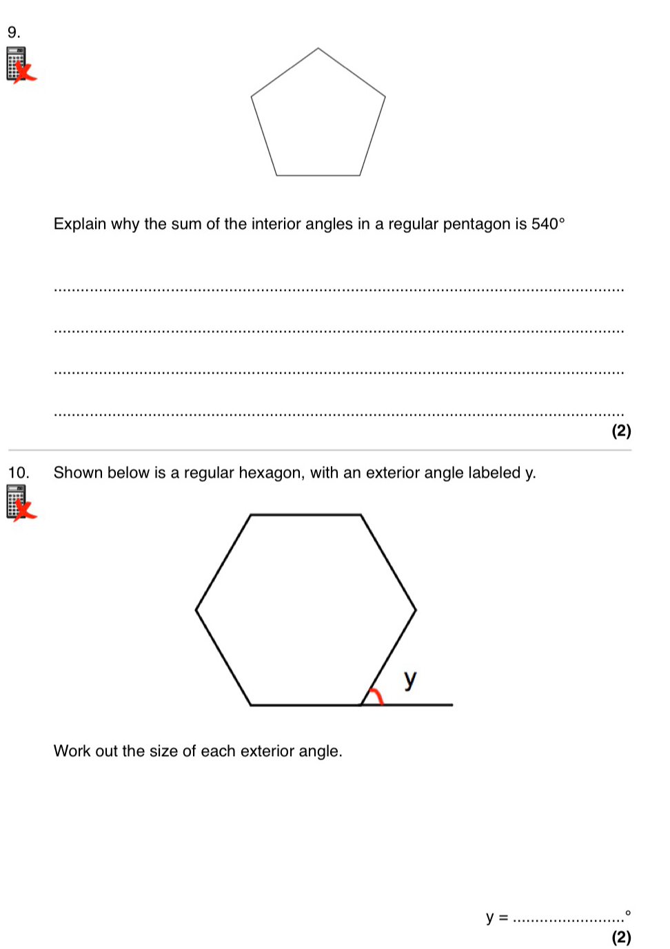 Solved: Explain why the sum of the interior angles in a regular ...