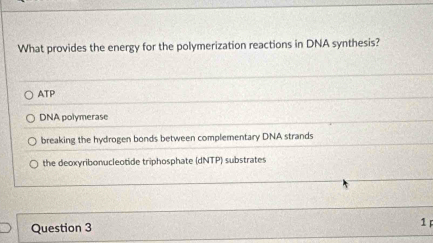 Solved: What provides the energy for the polymerization reactions in ...