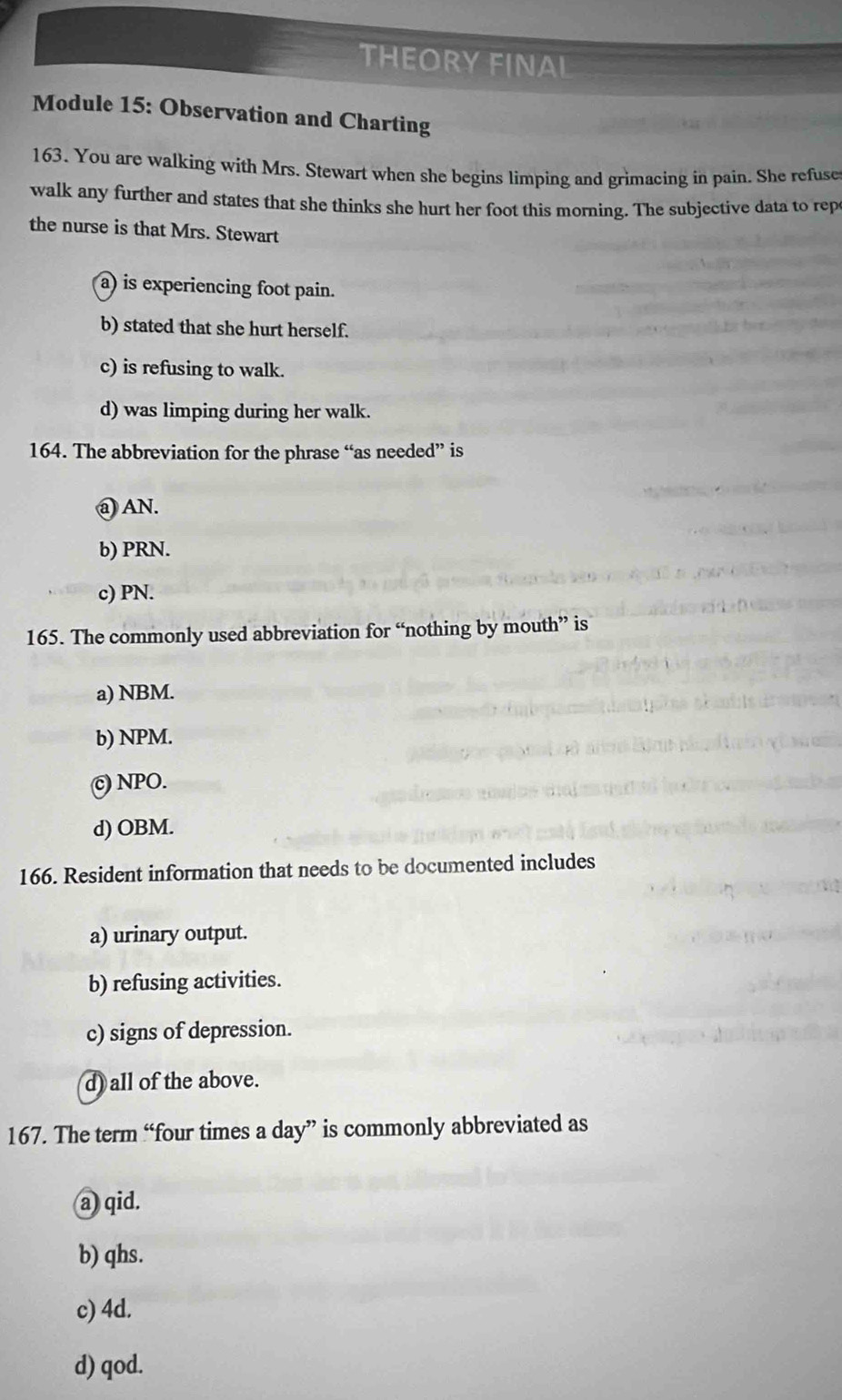 Solved: THEORY FINAL Module 15: Observation and Charting 163. You are ...