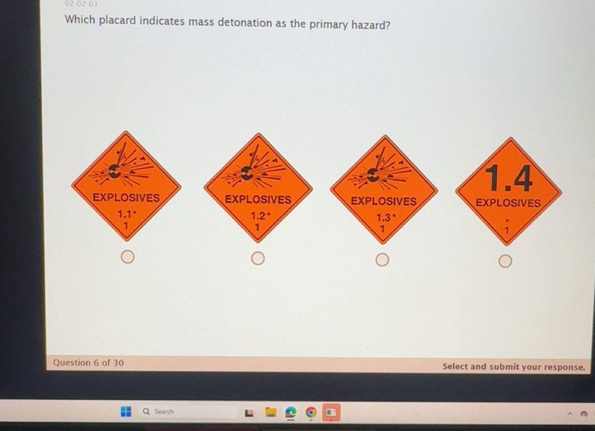 Solved: Which placard indicates mass detonation as the primary hazard ...