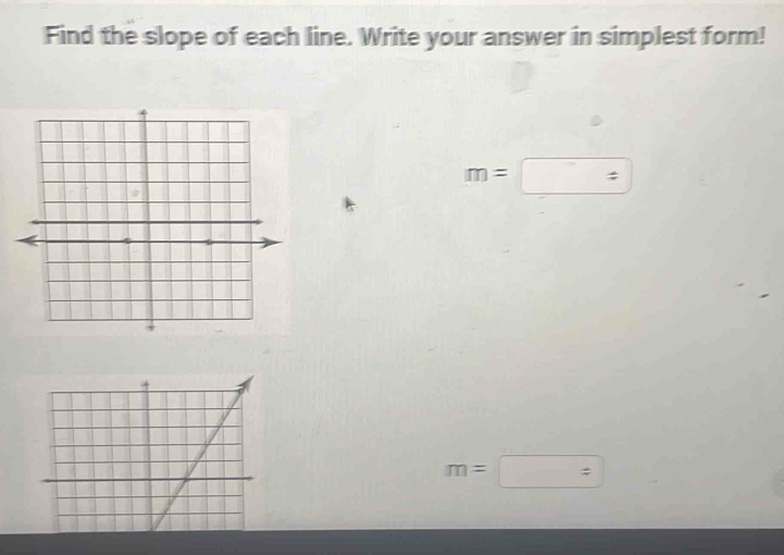 Solved: Find the slope of each line. Write your answer in simplest form ...