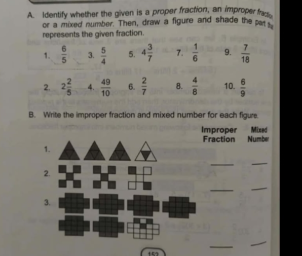 Solved: Identify whether the given is a proper fraction, an improper ...