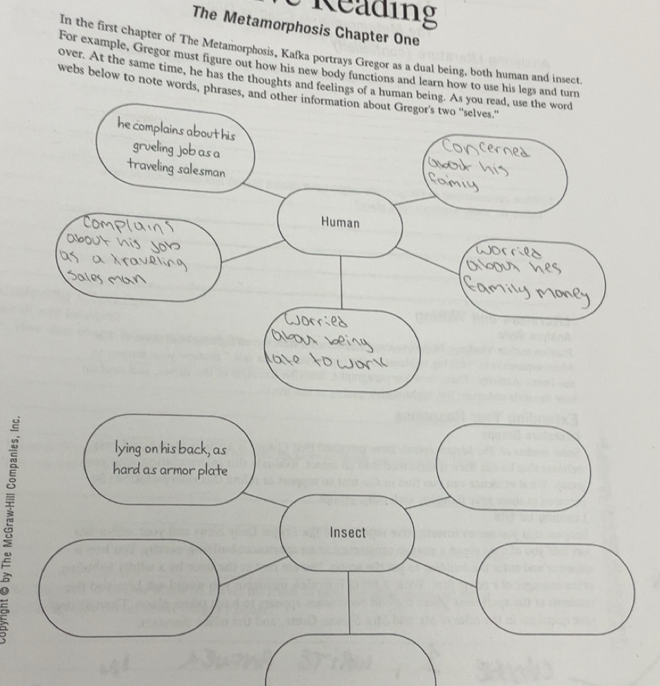 Gelöst:Reading The Metamorphosis Chapter One In the first chapter of ...