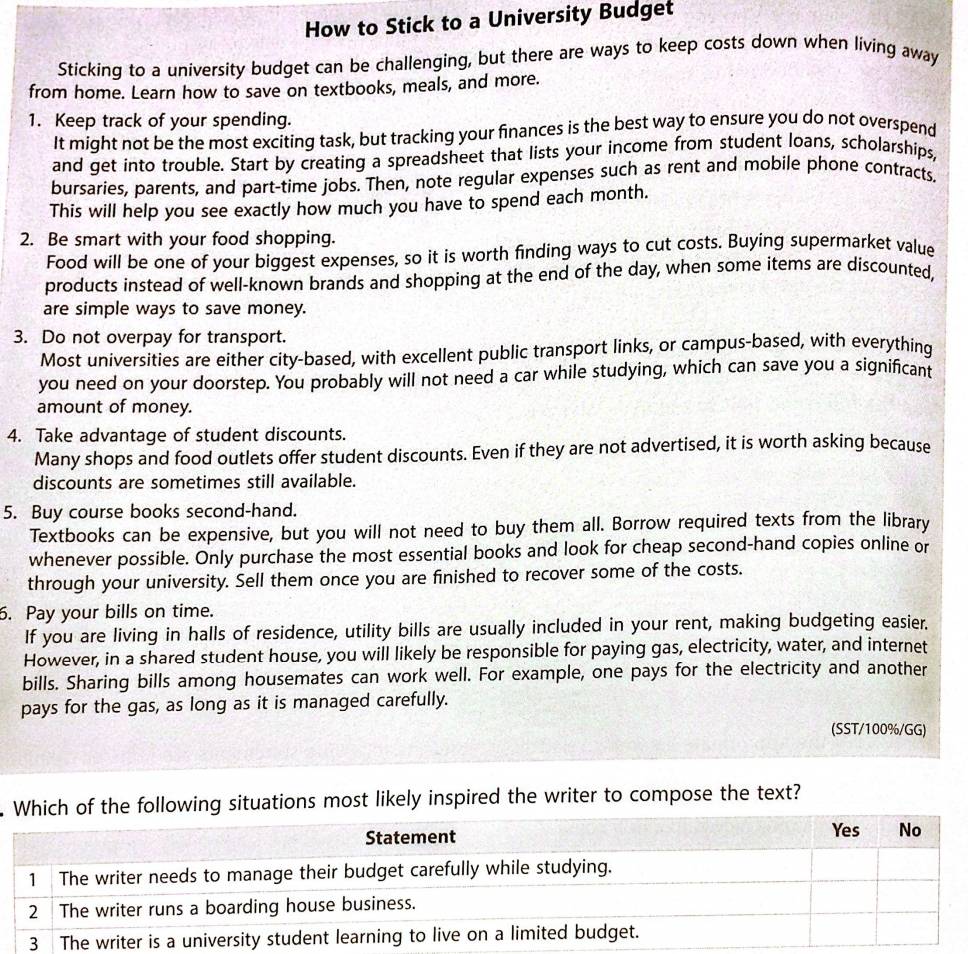 Telah dijawab:How to Stick to a University Budget Sticking to a ...