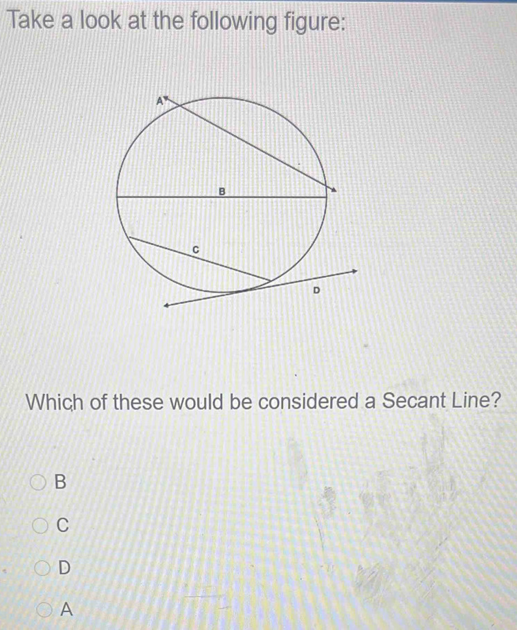 Solved: Take a look at the following figure: Which of these would be ...