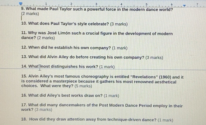 Solved: 1 2 3 4 5 6 7 9. What made Paul Taylor such a powerful force in ...