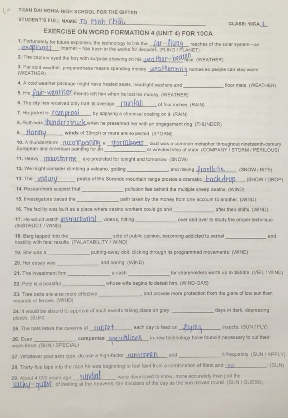 Giải quyết:TRAN DAI NGHIA HIGH SCHOOL FOR THE GIFTED STUDENT'S FULL ...