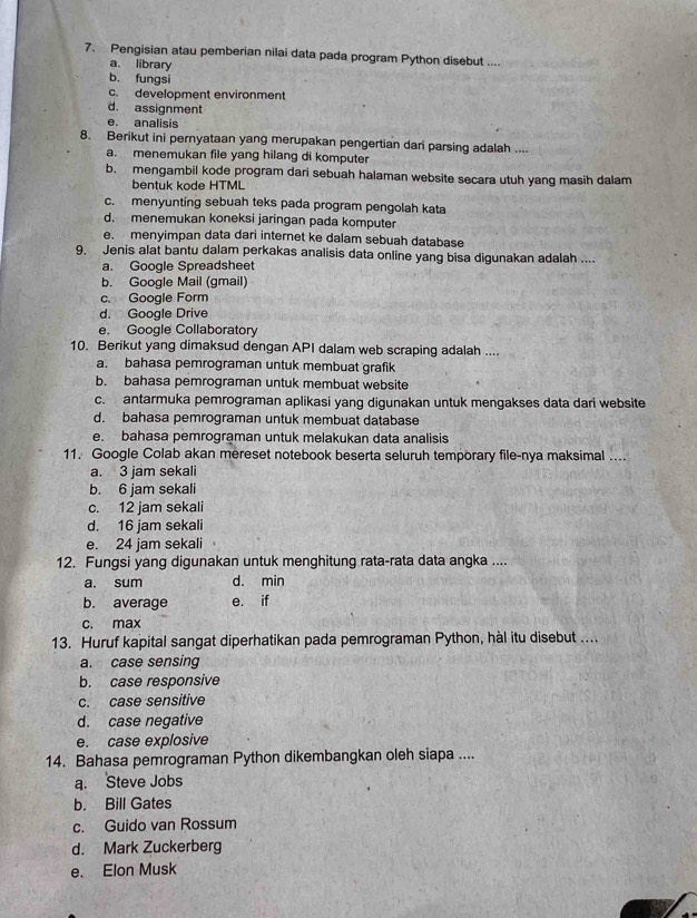 Telah dijawab:Pengisian atau pemberian nilai data pada program Python ...