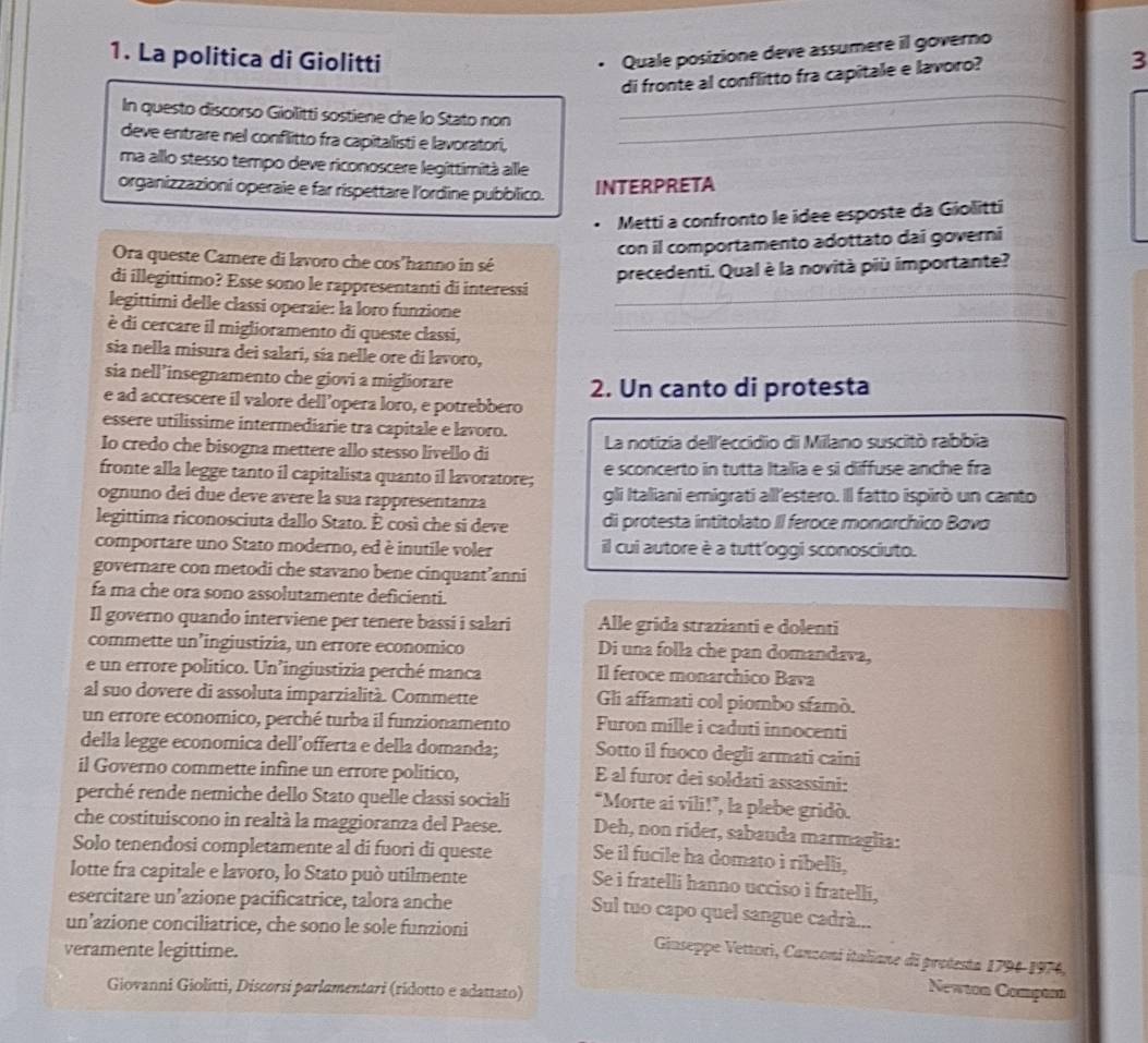 Risolto:Quale posizione deve assumere il governo 1. La politica di ...