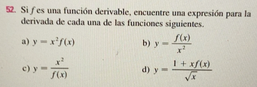 Resuelto:Si f es una función derivable, encuentre una expresión para la ...