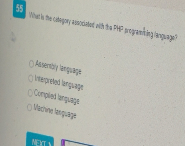 Solved: What is the category associated with the PHP programming ...