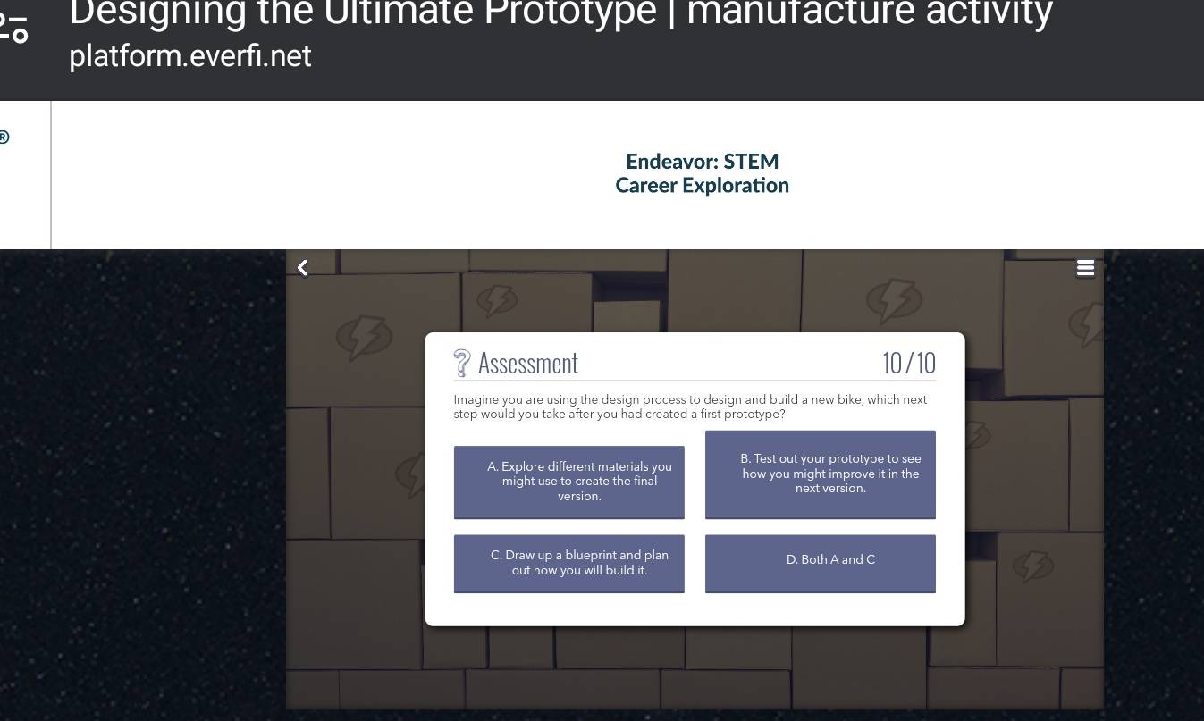 Solved: Designing the Ultimate Prototype | manufacture activity ...