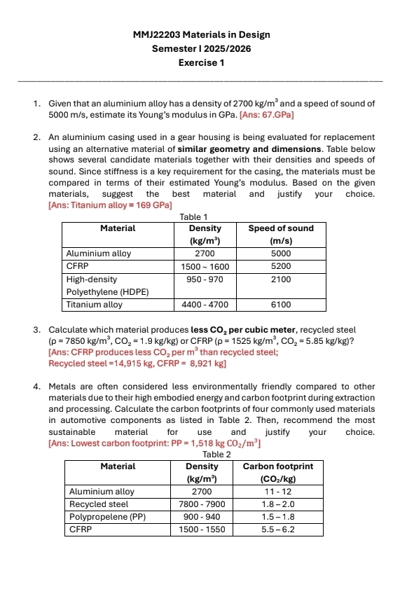 Selesai:MMJ22203 Materials in Design Semester I 2025/2026 Exercise 1 1 ...