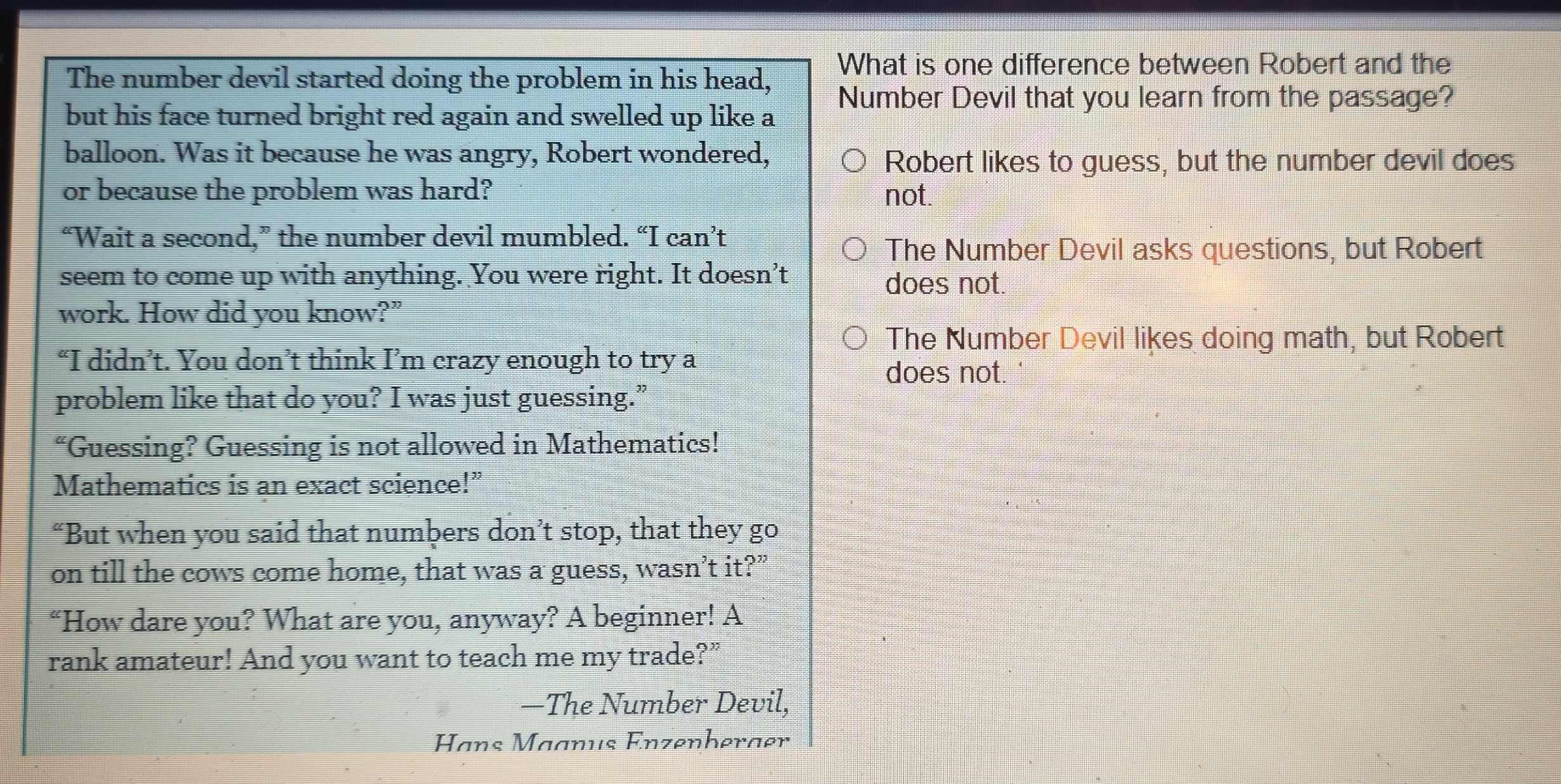 Solved: The number devil started doing the problem in his head, What is ...