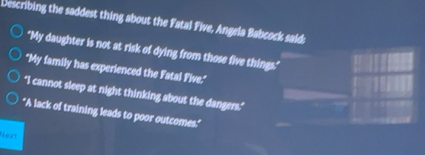 Solved: Describing the saddest thing about the Fatal Five, Angela ...