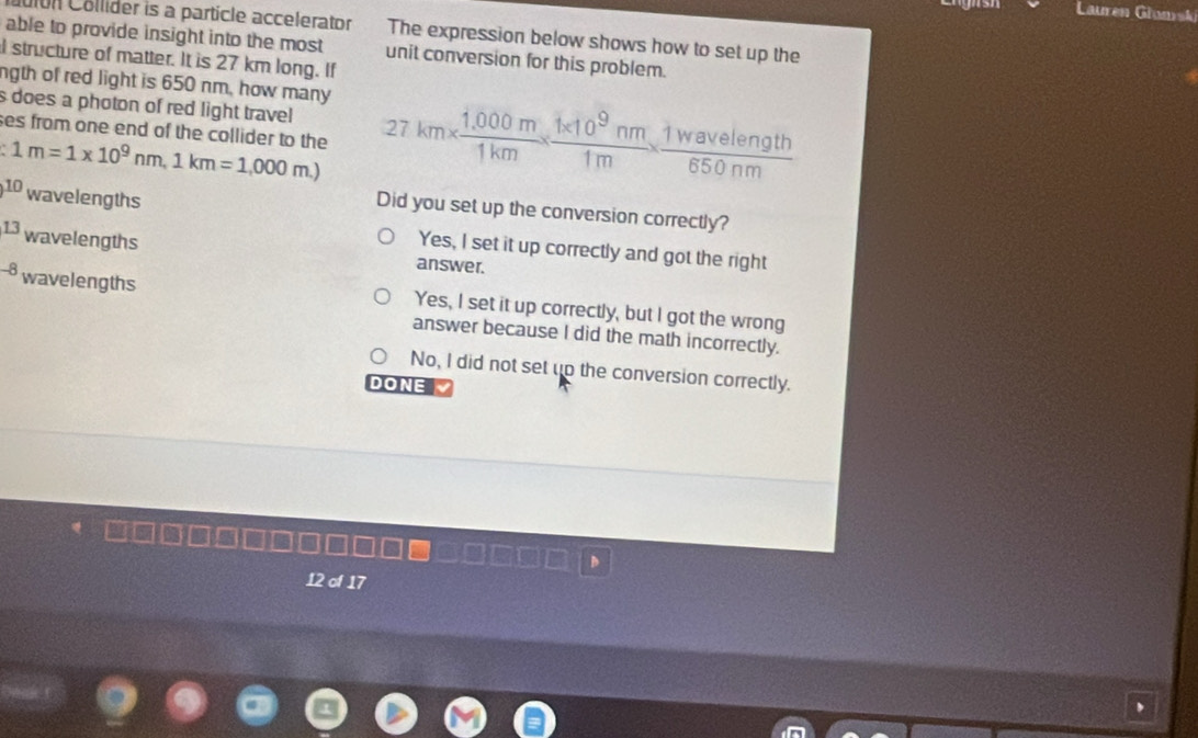 Solved: Lauren Glomsk Juión Collider is a particle accelerator The ...