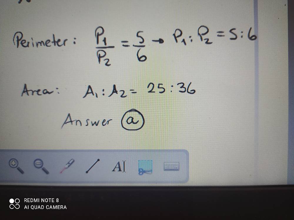 Solved: The figures are similar. Give the ratio of the perimeters and ...