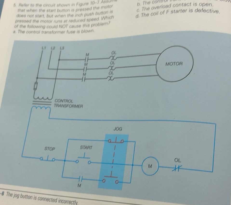Solved: Refer to the circuit shown in Figure 10-7 Assume that when the ...