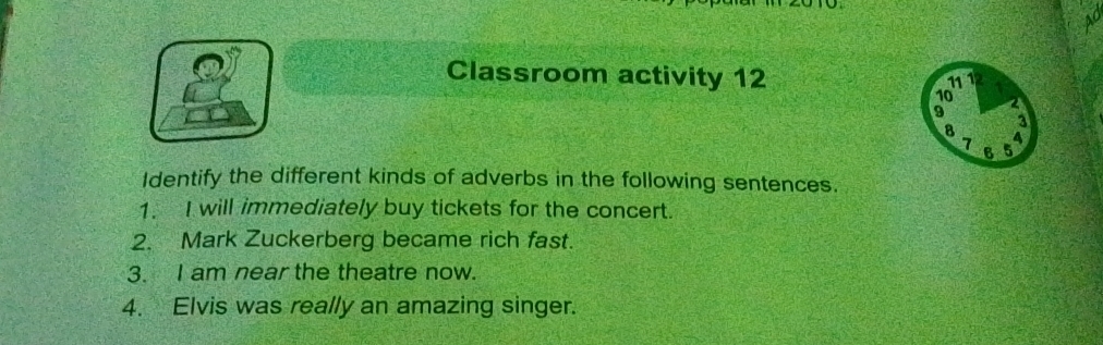 Gelöst:Classroom activity 12 111 10 2 9 3 8 a 7 6 Identify the ...