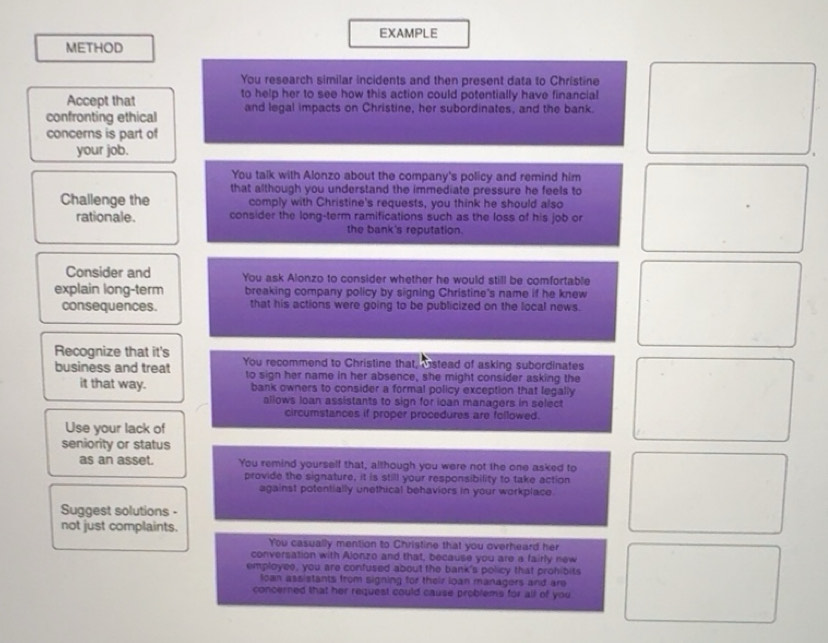 Solved: EXAMPLE METHOD You research similar incidents and then present ...