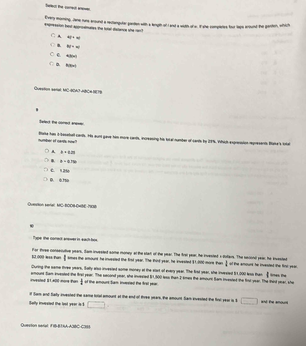 Solved: Select the correct answer. Every moring, Jane runs around a ...