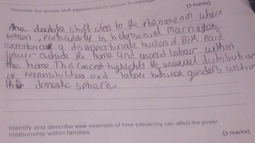Solved: Describe the double shift experienced by women in mamags ...