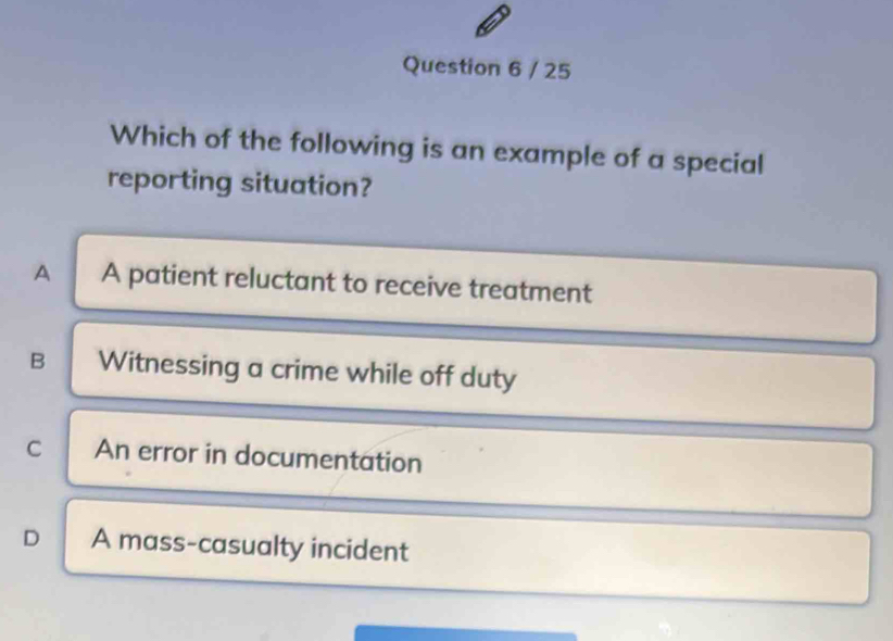 Solved: Which of the following is an example of a special reporting ...