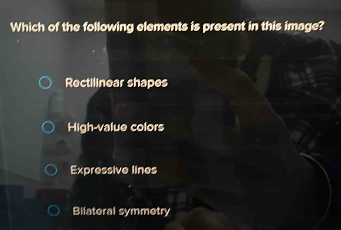 Solved: Which of the following elements is present in this image ...