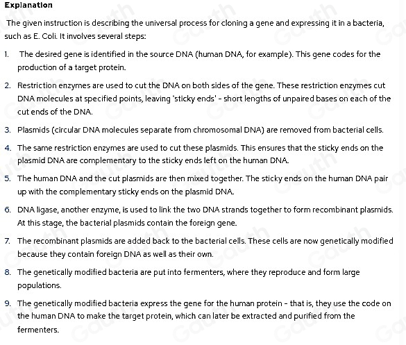 Solved: The process begins by identifying the section of - the gene ...